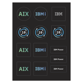 IBM Power Sticker Sheet (Pack of 5)